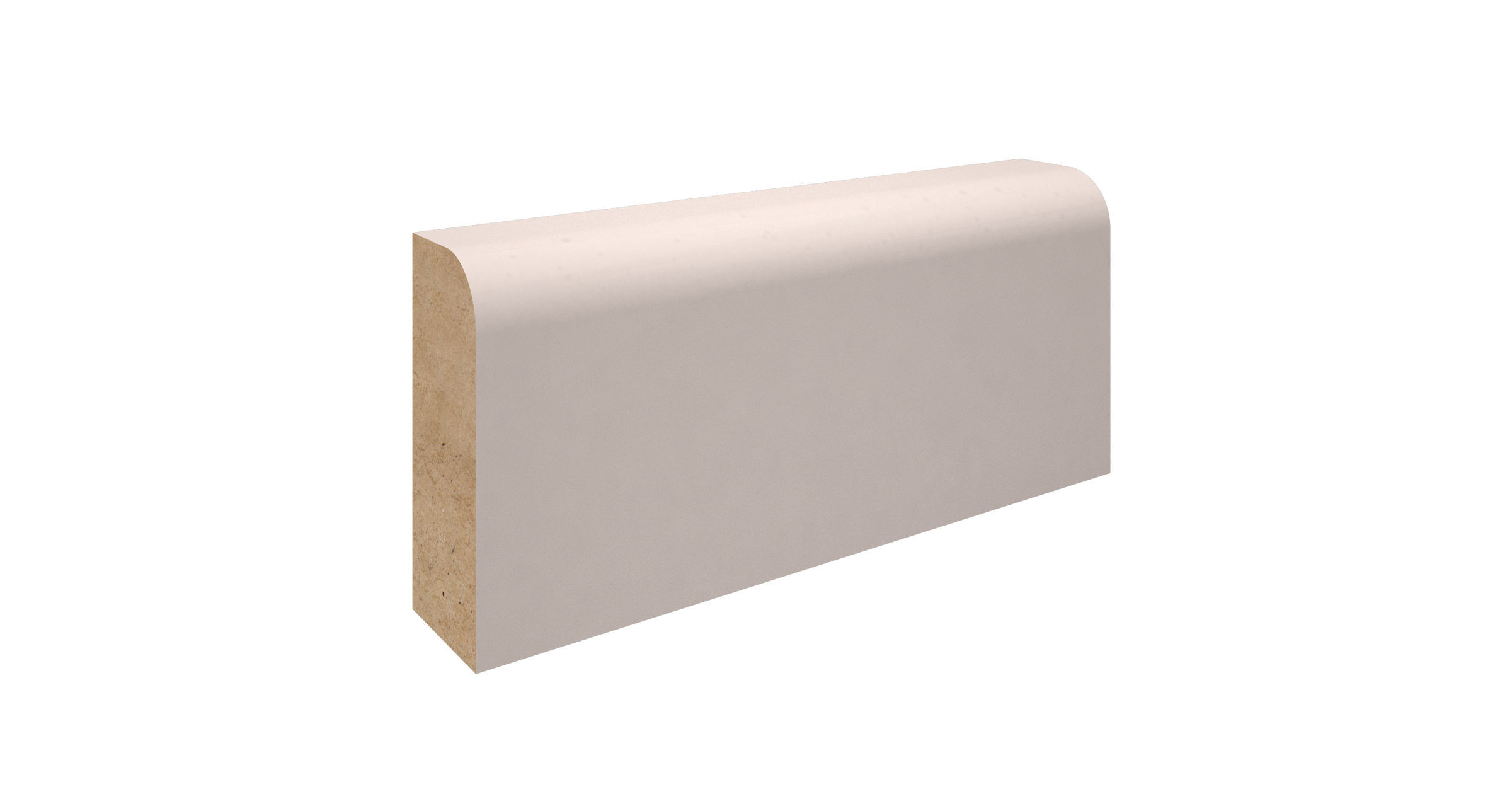 2.2M 18 X 44MM MDF ROUND 1 EDGE ARCHITRAVE WHITE PRIMED