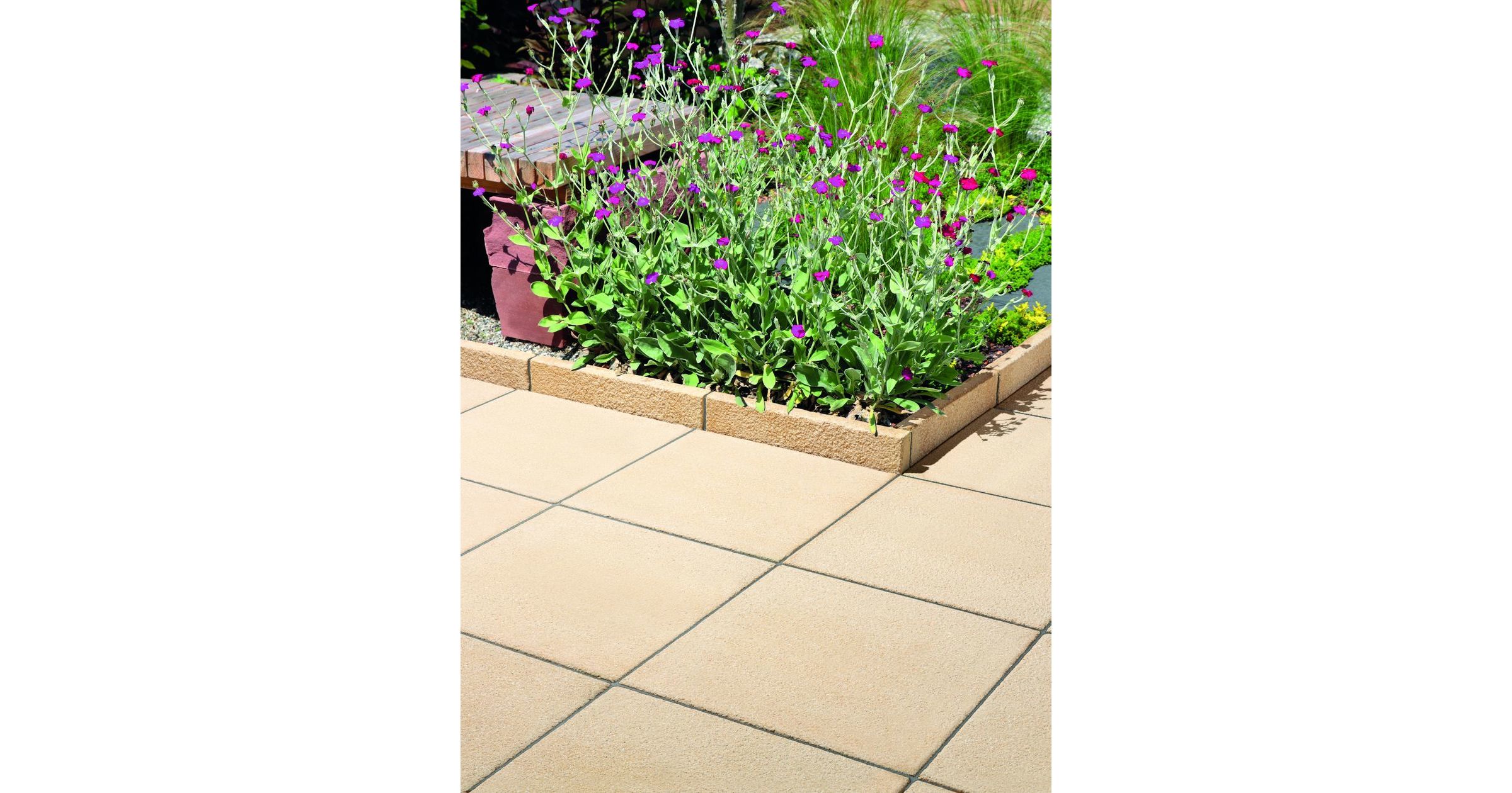 600 X 600 X 35MM BUFF TEXTURED BRADSTONE PAVING (20/PACK)