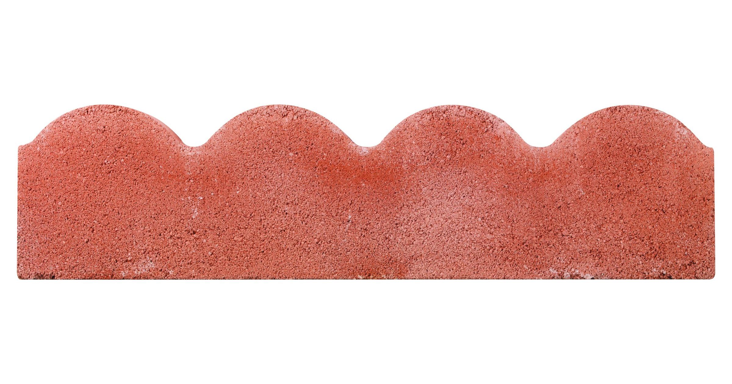 RED SCALLOPED EDGING 600 X 150 X 50MM (48/PACK)