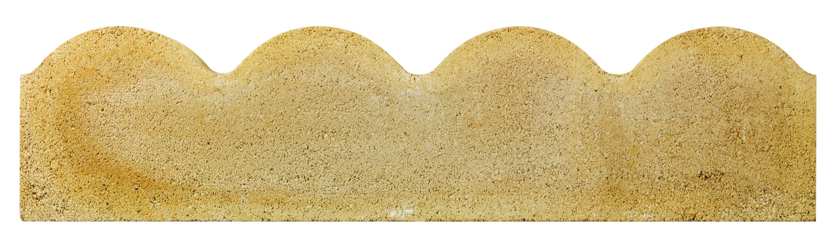 BUFF SCALLOPED EDGING 600 X 150 X 50MM (48/PACK)