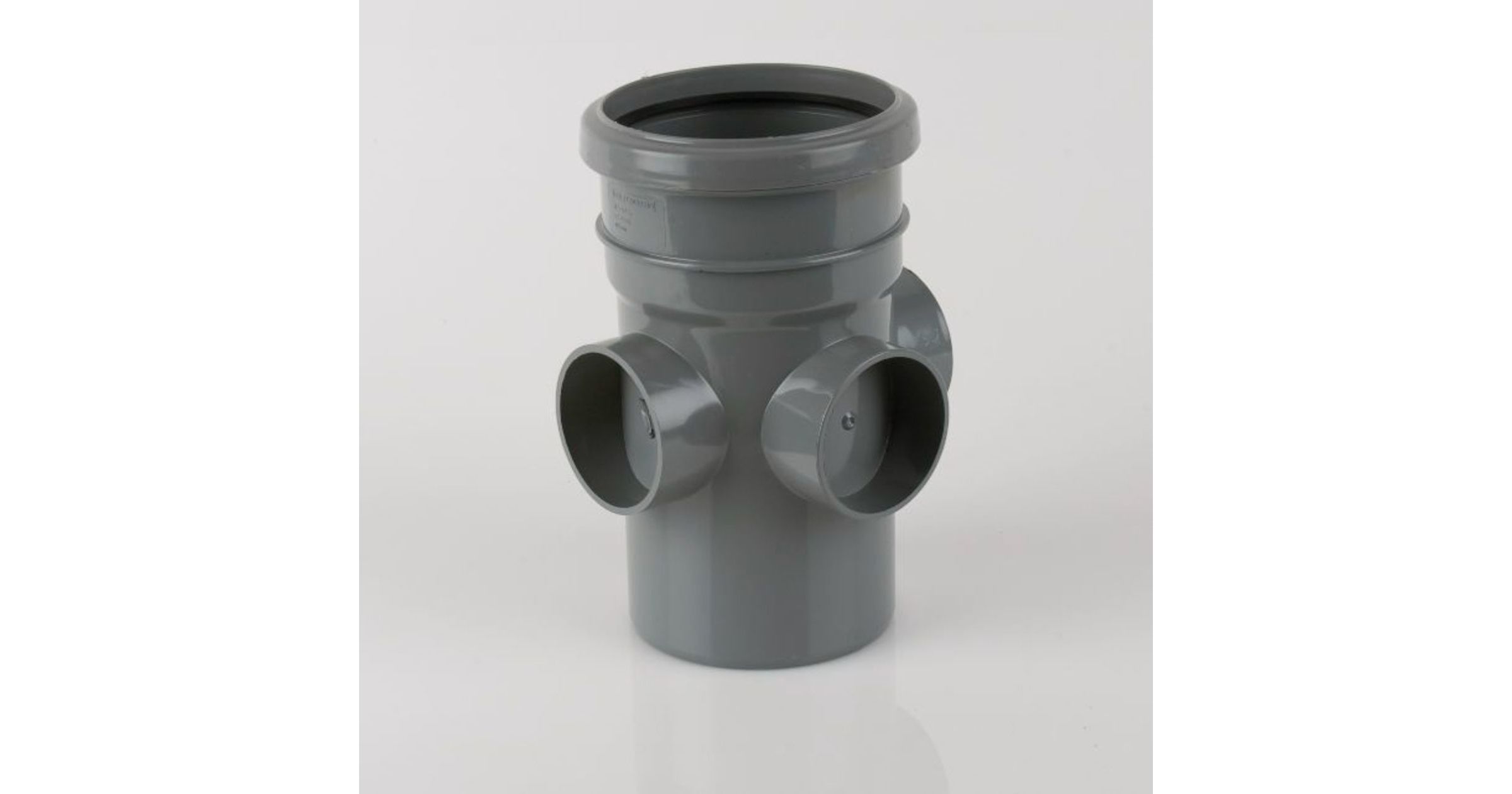 BS445B 110MM BLACK SOIL S/S TRIPLE BOSS PIPE