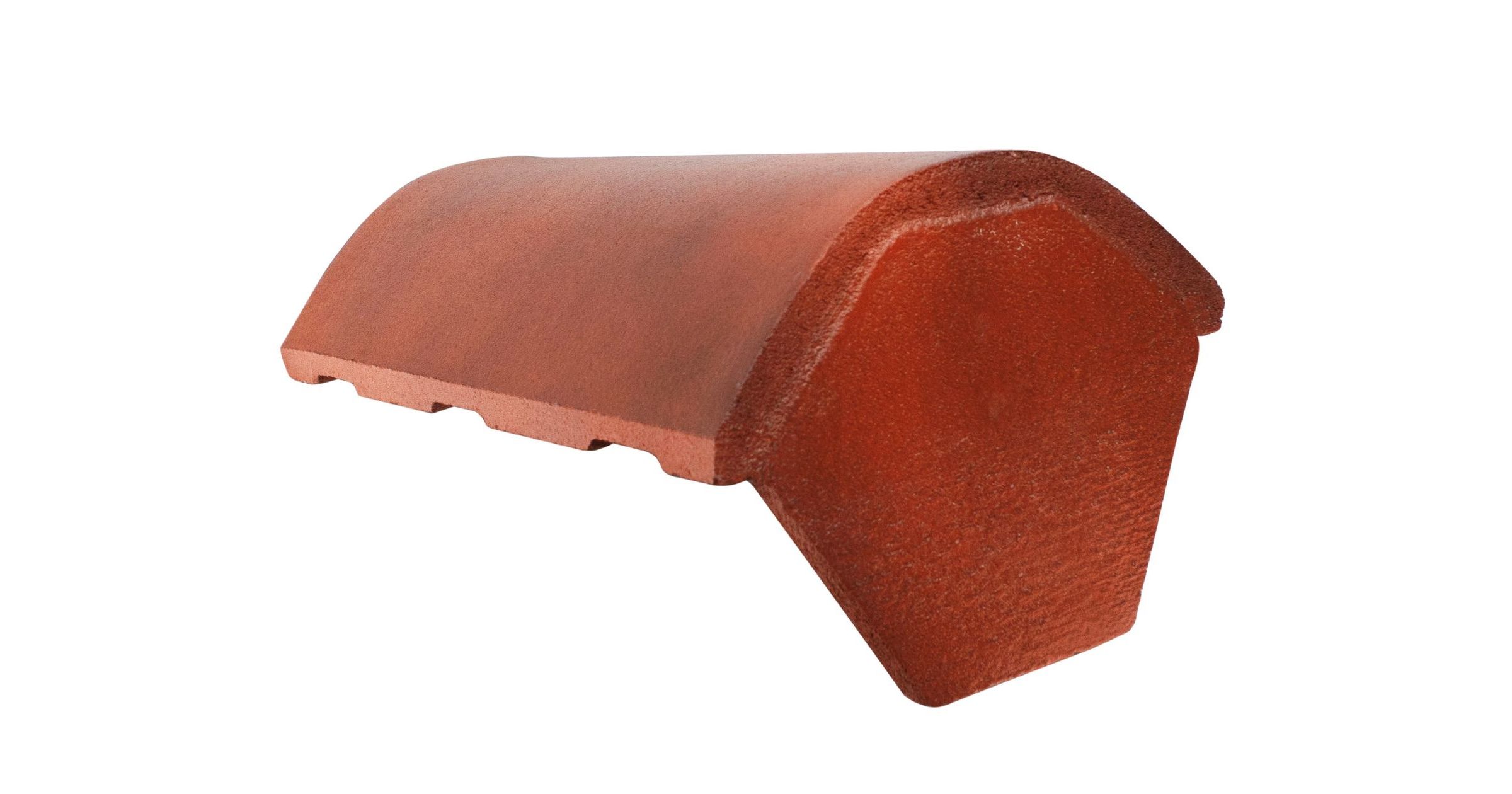 CREST UNI BLOCK END RIDGE 450MM COLOUR : RUSTIC RED ( OLD ENGLISH )
