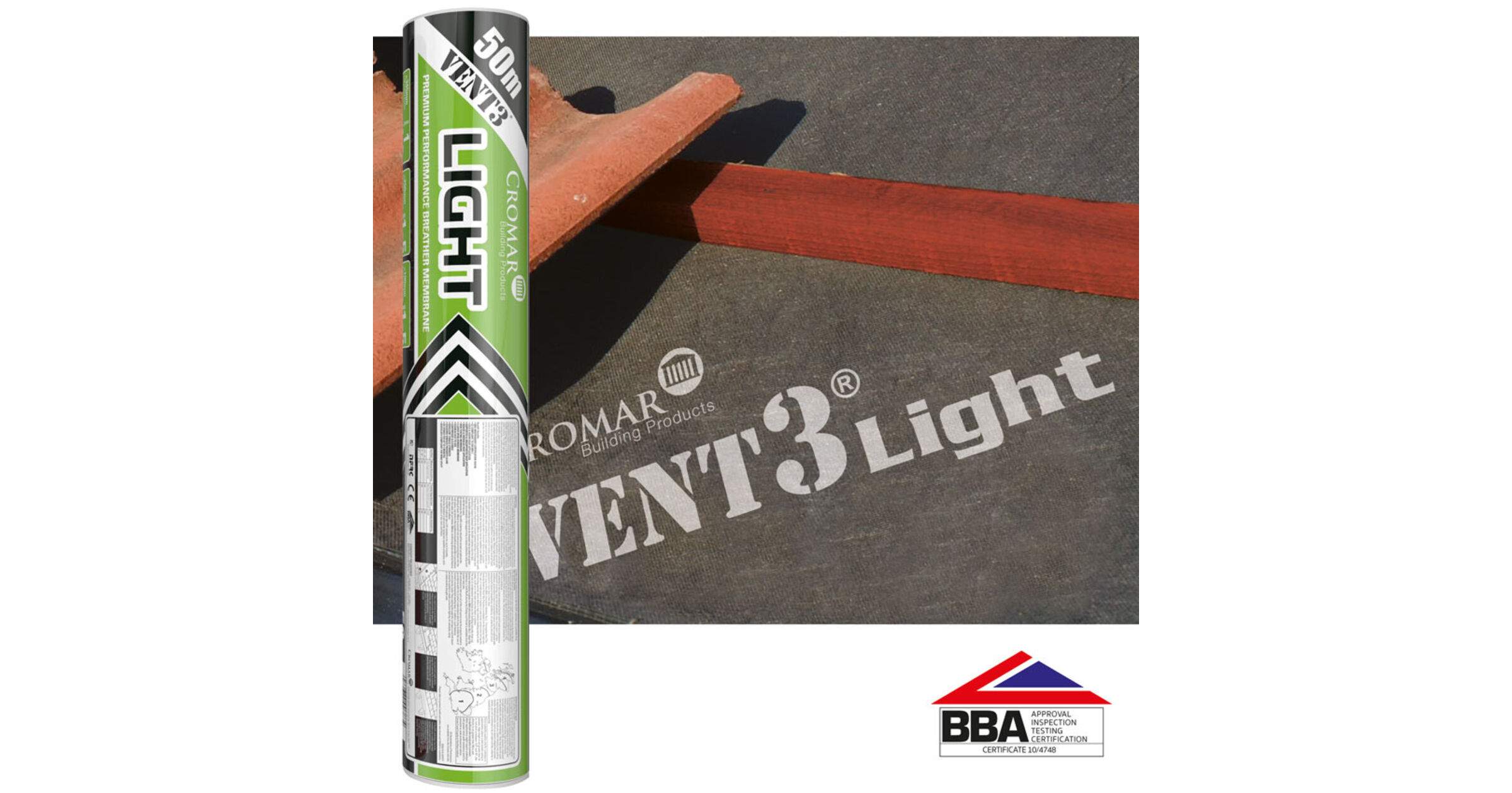 VENT 3 LIGHT 1MTR X 50MTR BREATHABLE FELT (DARK GREY) 95GSM