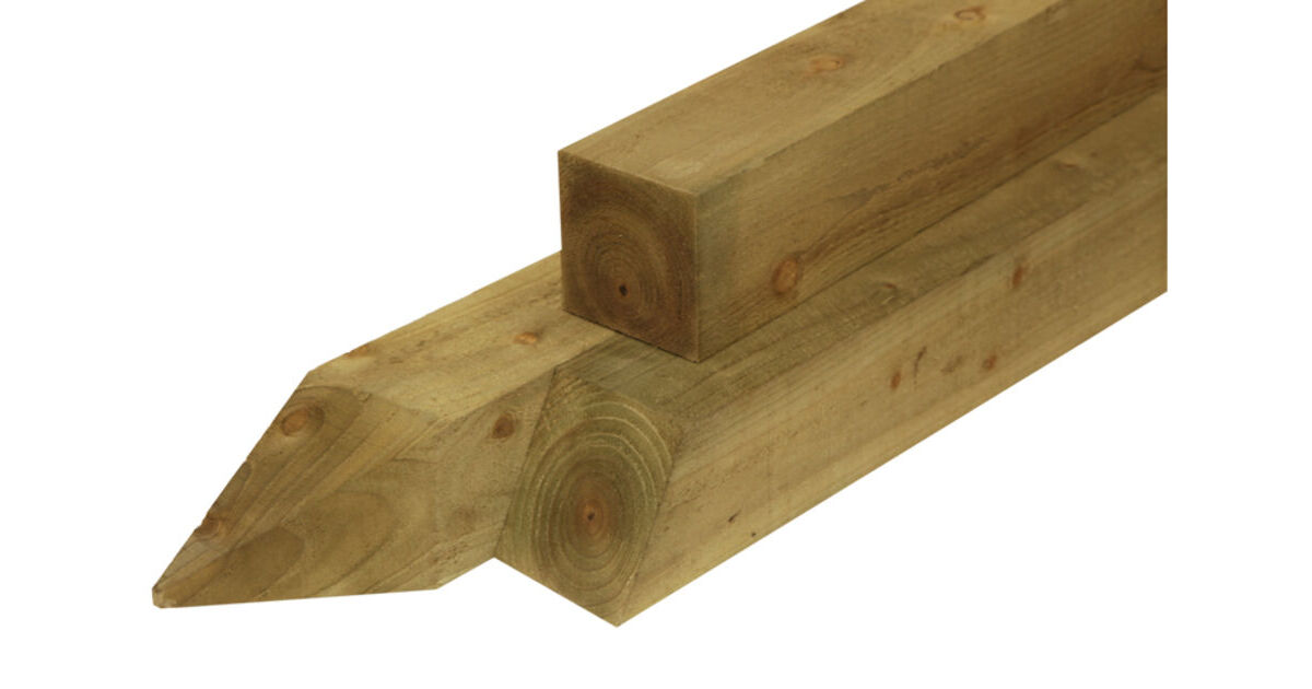 3.6M 100 X 100MM (4" X 4") GREEN TREATED ROUGH SAWN TIMBER (FIN SIZE 95 ...