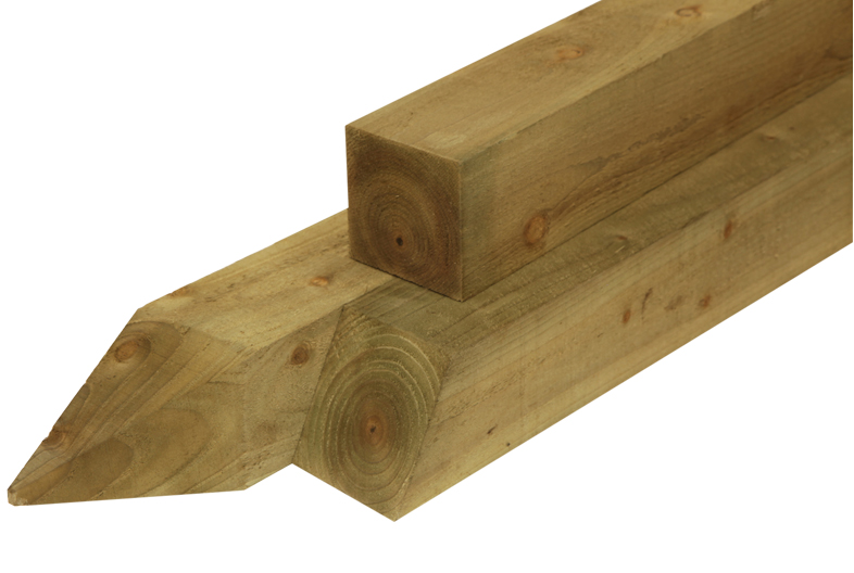 3.6M 100 X 100MM (4" X 4") GREEN TREATED ROUGH SAWN TIMBER (FIN SIZE 95 ...