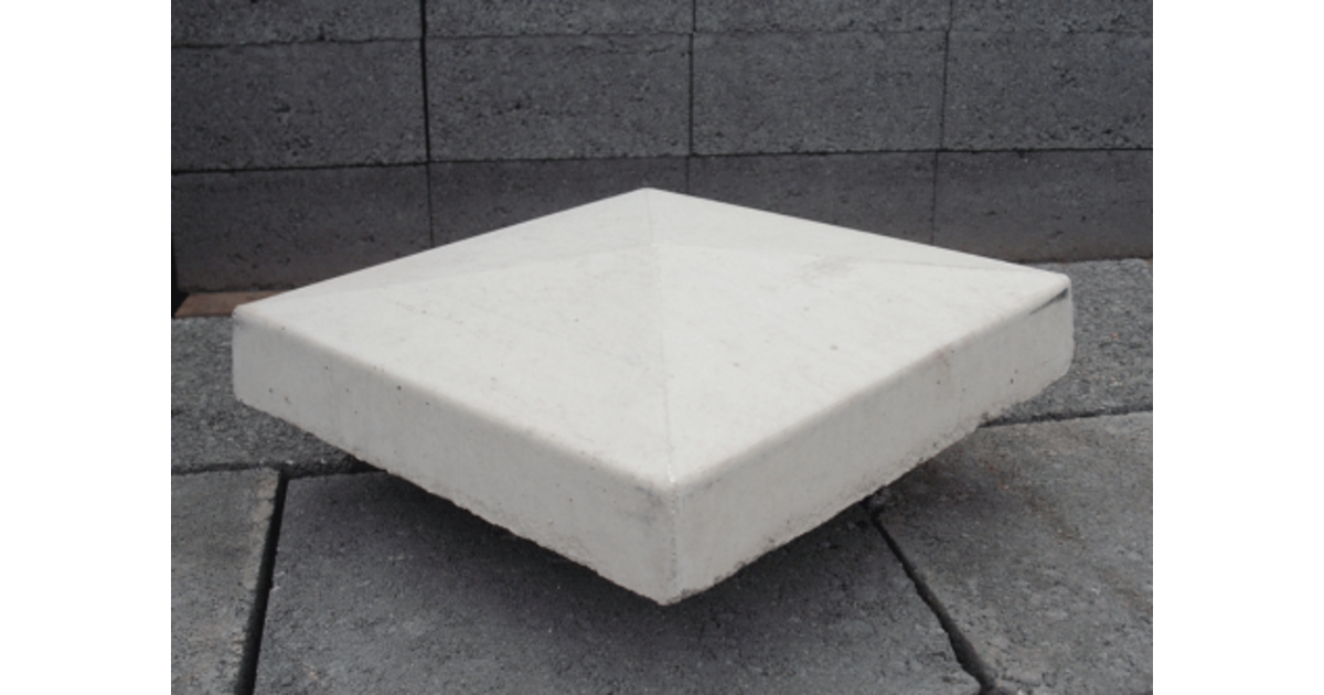 12 X 12" WHITE APEX GATE CAP 300 X 300MM