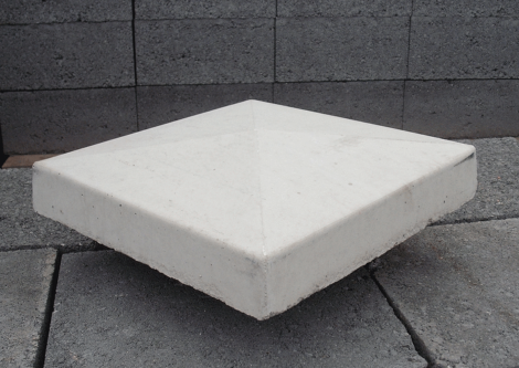 16 x 16" WHITE APEX GATE CAP 400 X 400MM