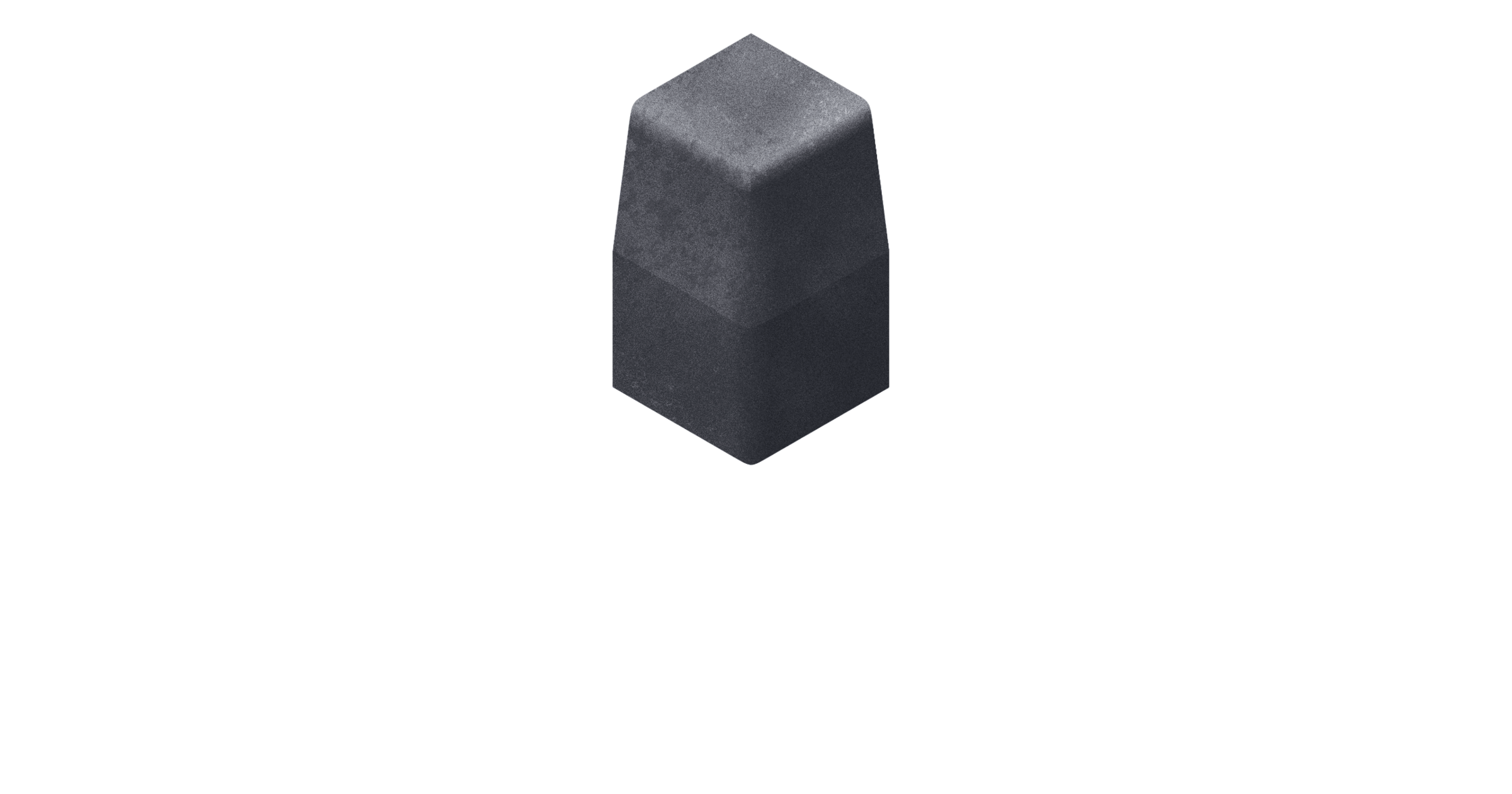 PLASMOR LARGE CHARCOAL 90DEG EXTERNAL CORNER KERB H/B