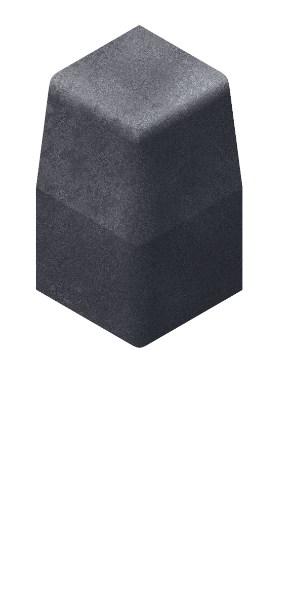 PLASMOR LARGE CHARCOAL 90DEG EXTERNAL CORNER KERB H/B