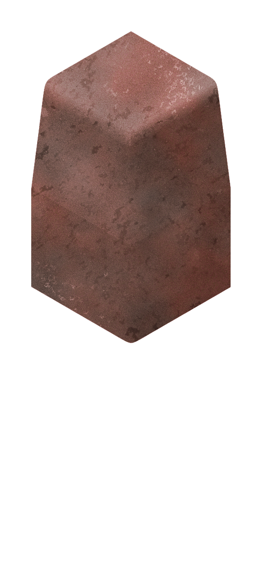 PLASMOR LARGE BRINDLE 90DEG EXTERNAL CORNER KERB H/B