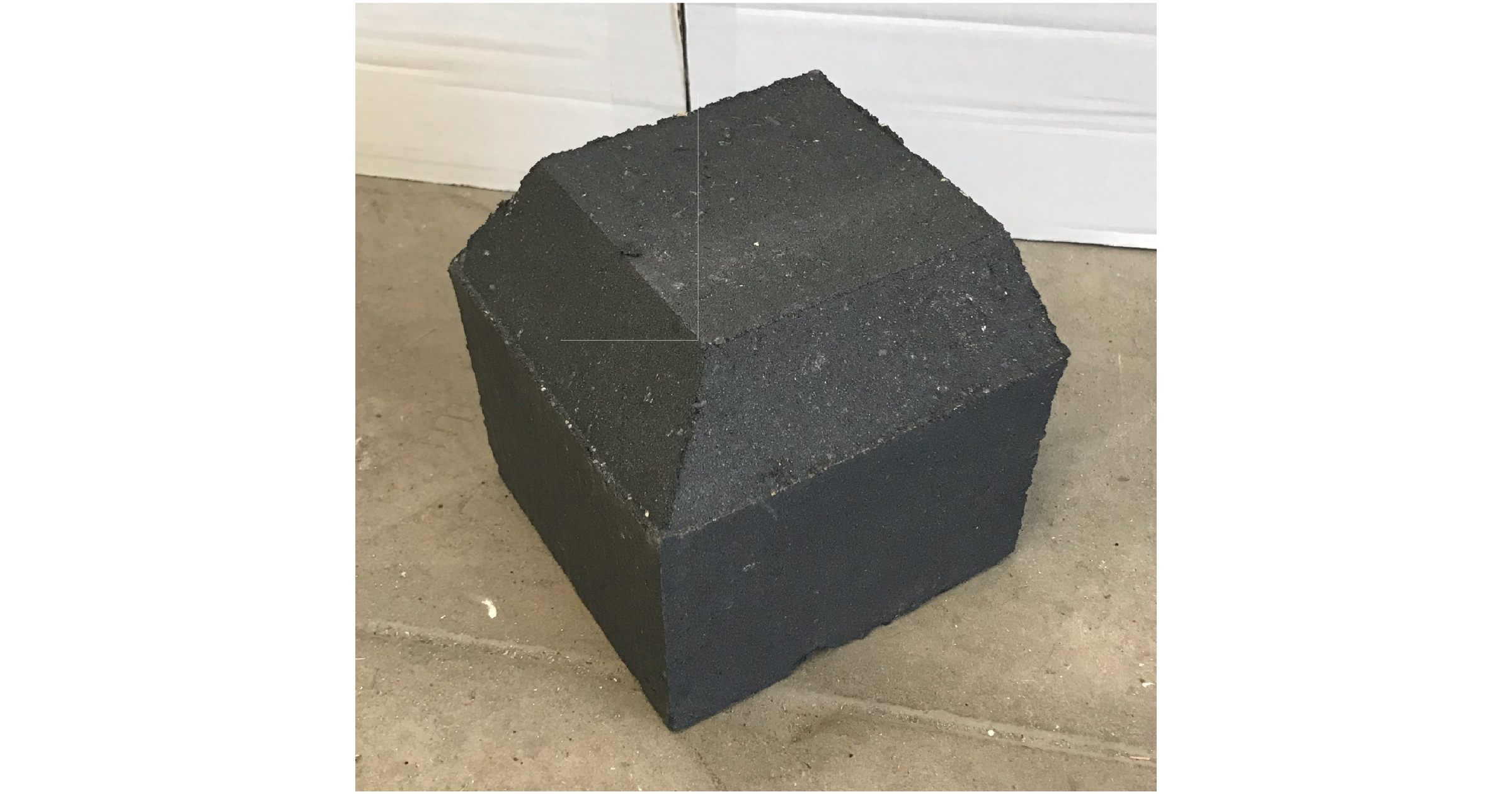 PLASMOR SMALL CHARCOAL 90 EXTERNAL CORNER KERB H/B