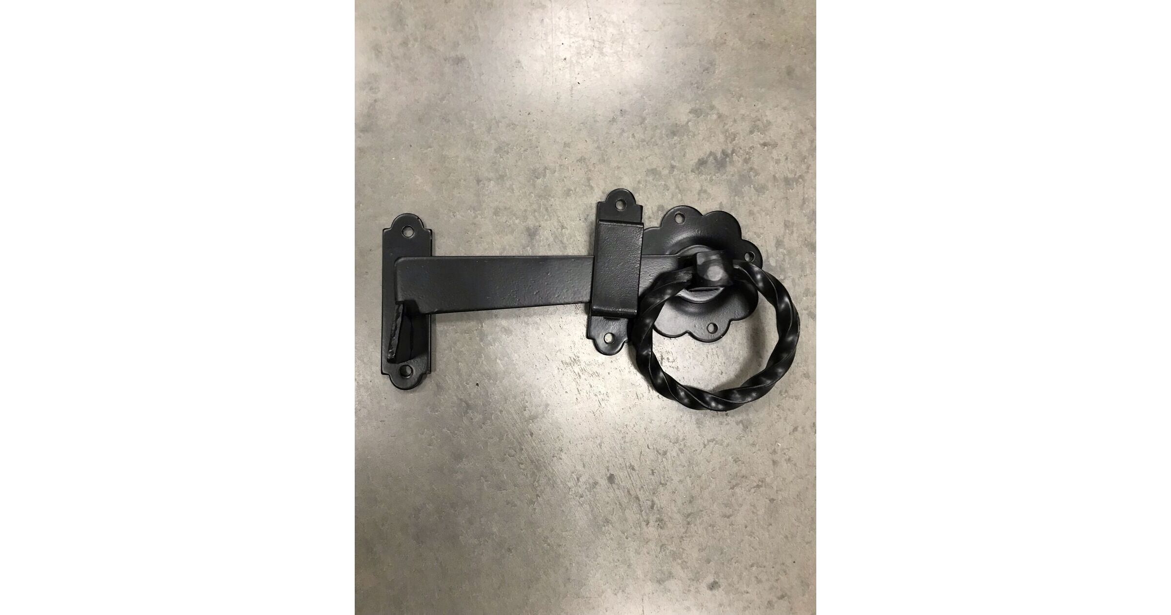 152MM BLACK JAP GATE LATCH TWIST RING HANDLE