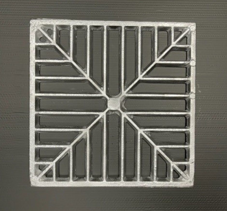 225MM SQUARE ALLOY GRATE
