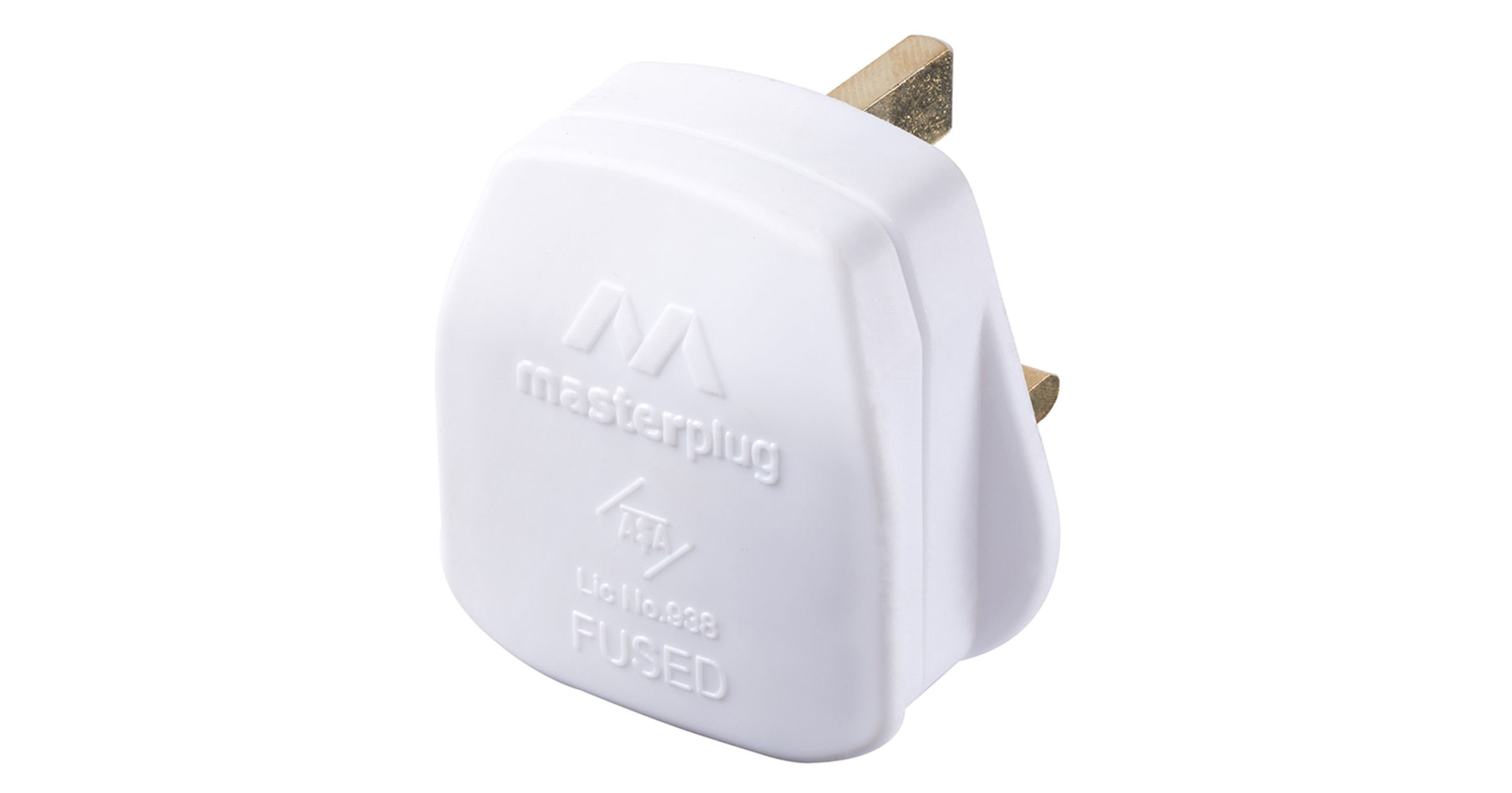 13A PLUG FITTED WITH 13A FUSE WHITE (MP BRANDED) (PT13W-01)