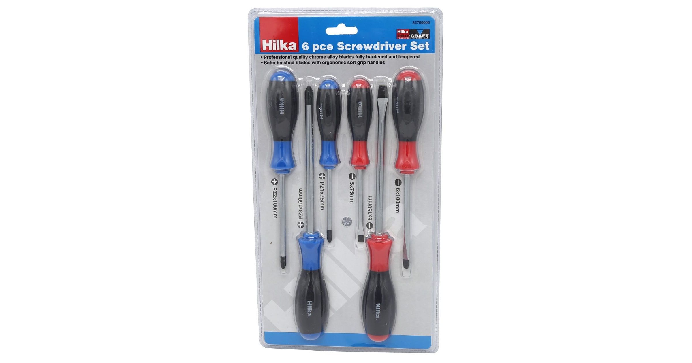 HILKA SOFT GRIP SCREWDRIVER SET (6)