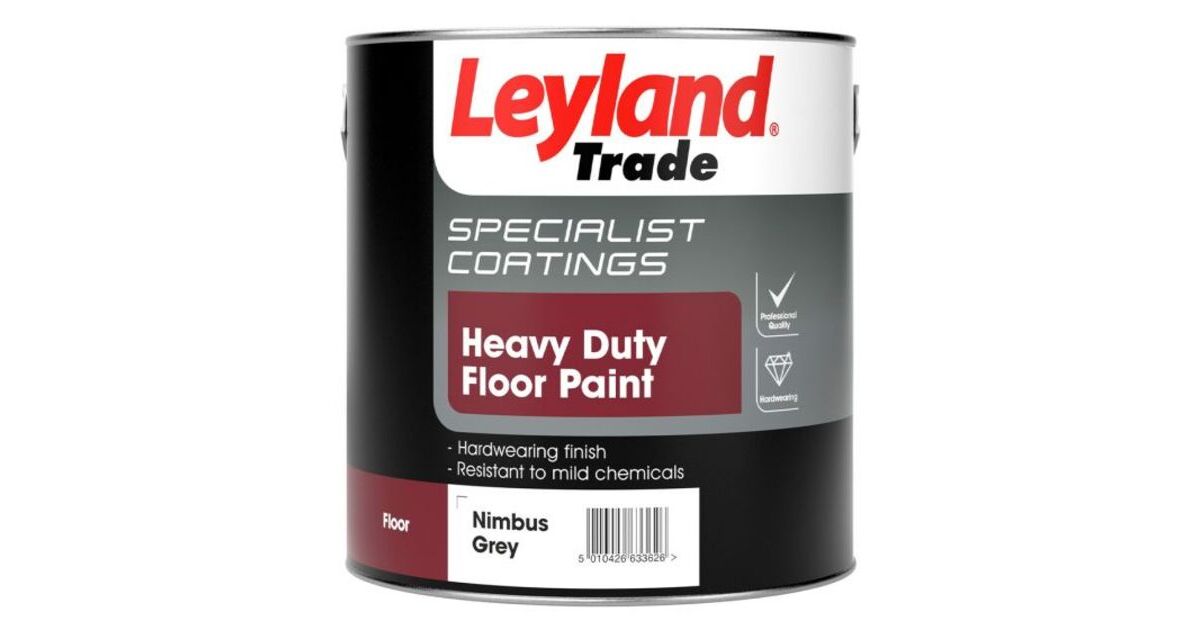 5L LEYLAND TRADE HEAVY DUTY FLOOR PAINT (NIMBUS GREY)