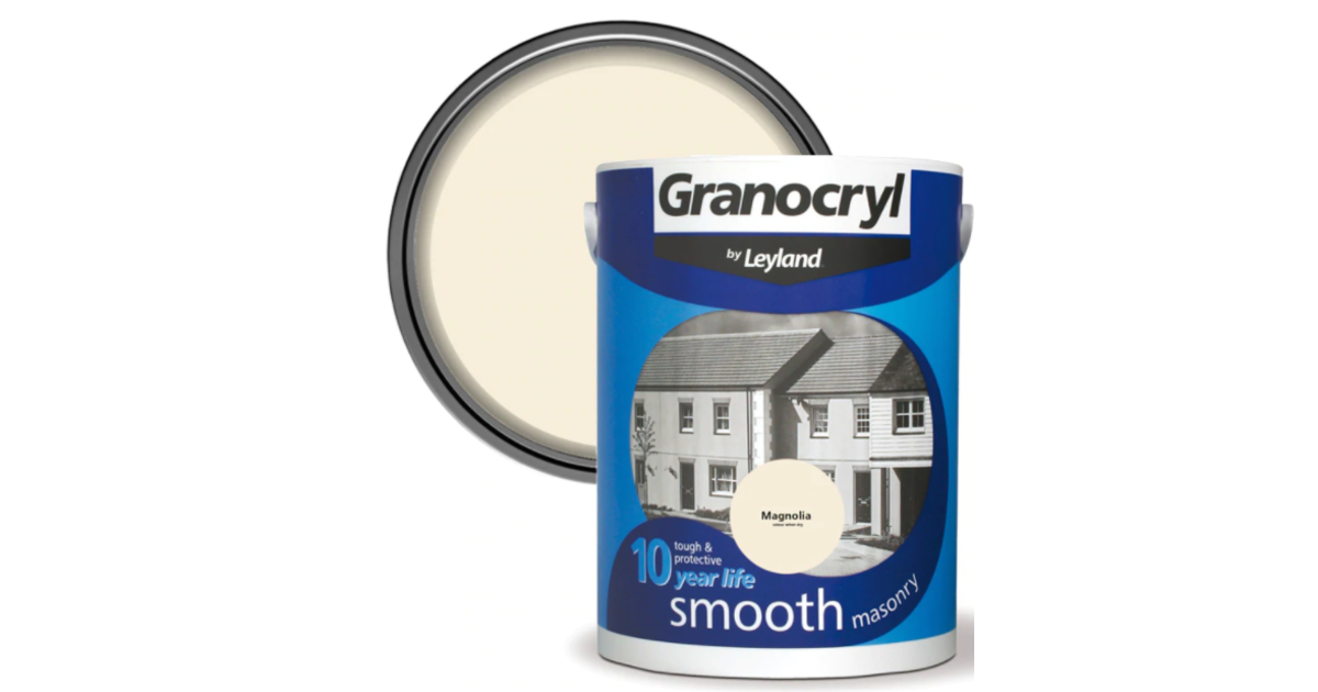 5L GRANOCRYL SMOOTH MASONRY PAINT (MAGNOLIA)