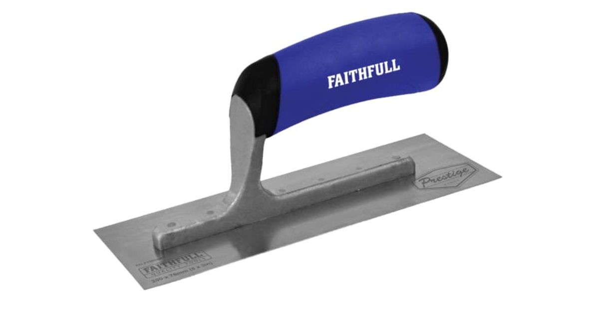 FAITHFULL S/STEEL PRE-WORN MIDGET TROWEL 8" X 3"
