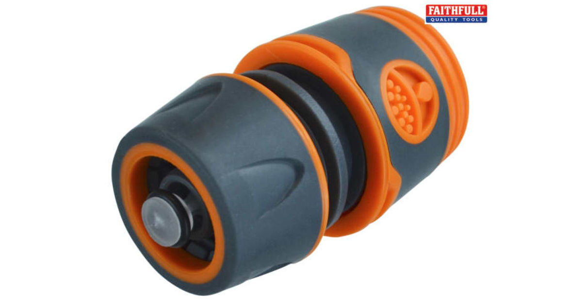 FAITHFULL HOSE FITTING W/STOP TAP CONNECTOR FAIHOSEWCBUL