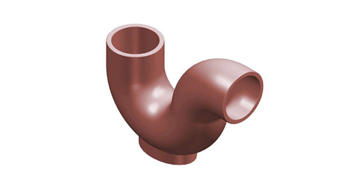 100MM THINWALL CLAY LOW BACK P TRAP WT (S/SLEEVE)