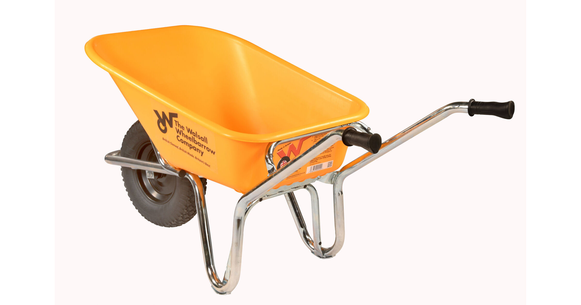 PHOENIX 120 LITRE HDPE HEAVY DUTY WHEELBARROW ZINC COATED FRAME ...