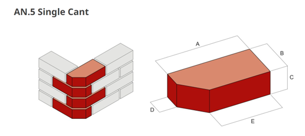 65MM AN5.2 SMOOTH BLUE SINGLE CANT BRICK 60MM UPSTAND PERFORATED