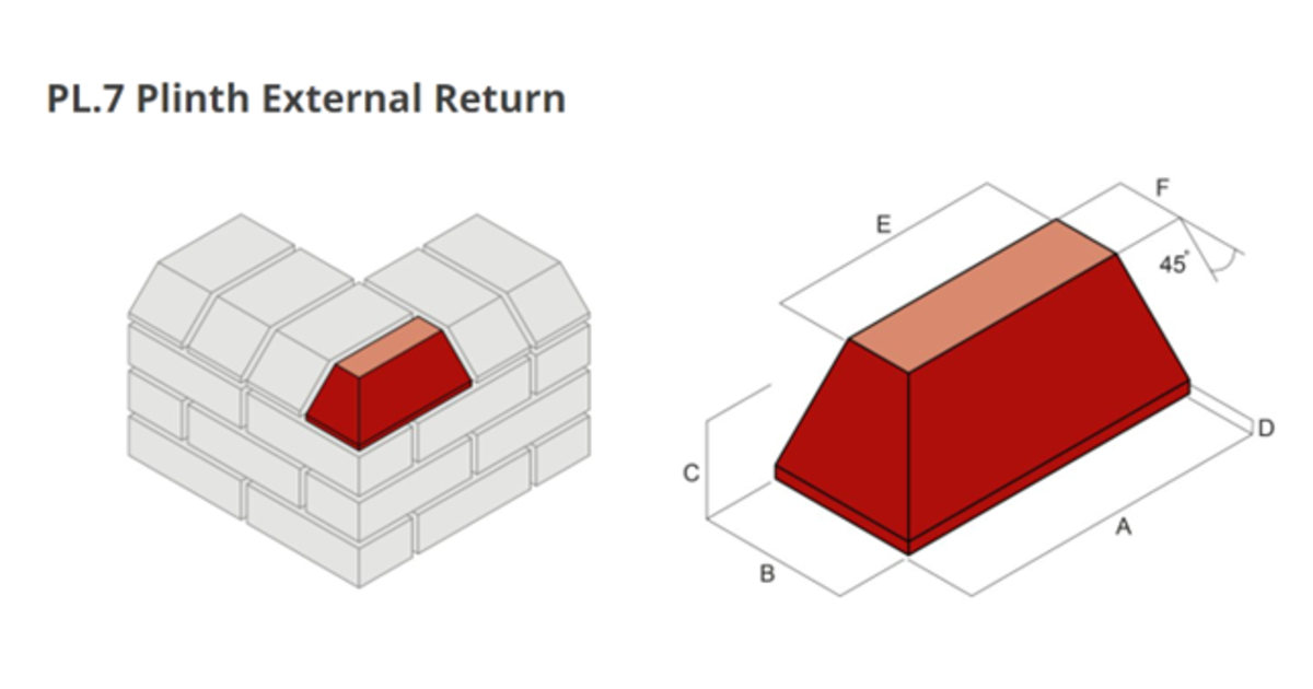 65MM PL7.2 SMOOTH BLUE PLINTH EXTERNAL RETURN 23MM (RIGHT HAND)